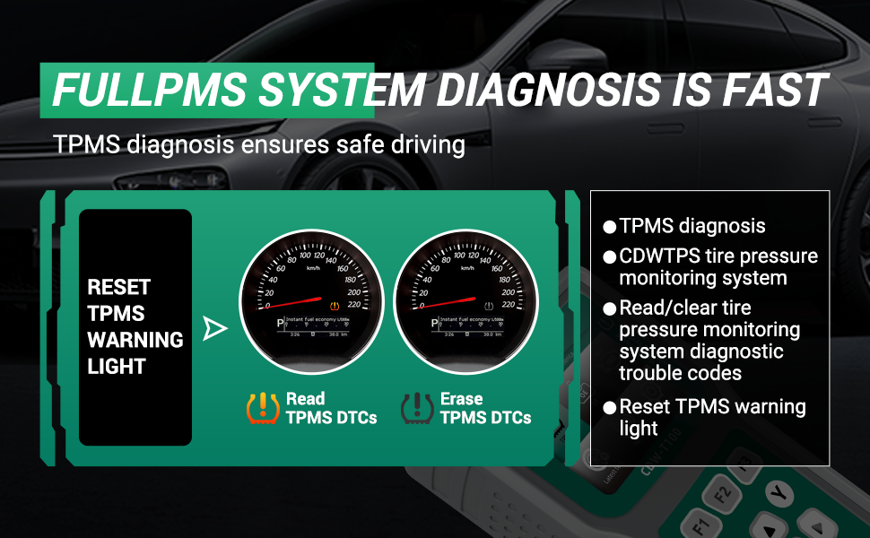 CDWTPS T100 TPMS tool, activation scan 315+433 sensors, TPMS programmi – CDWTPS TPMS
