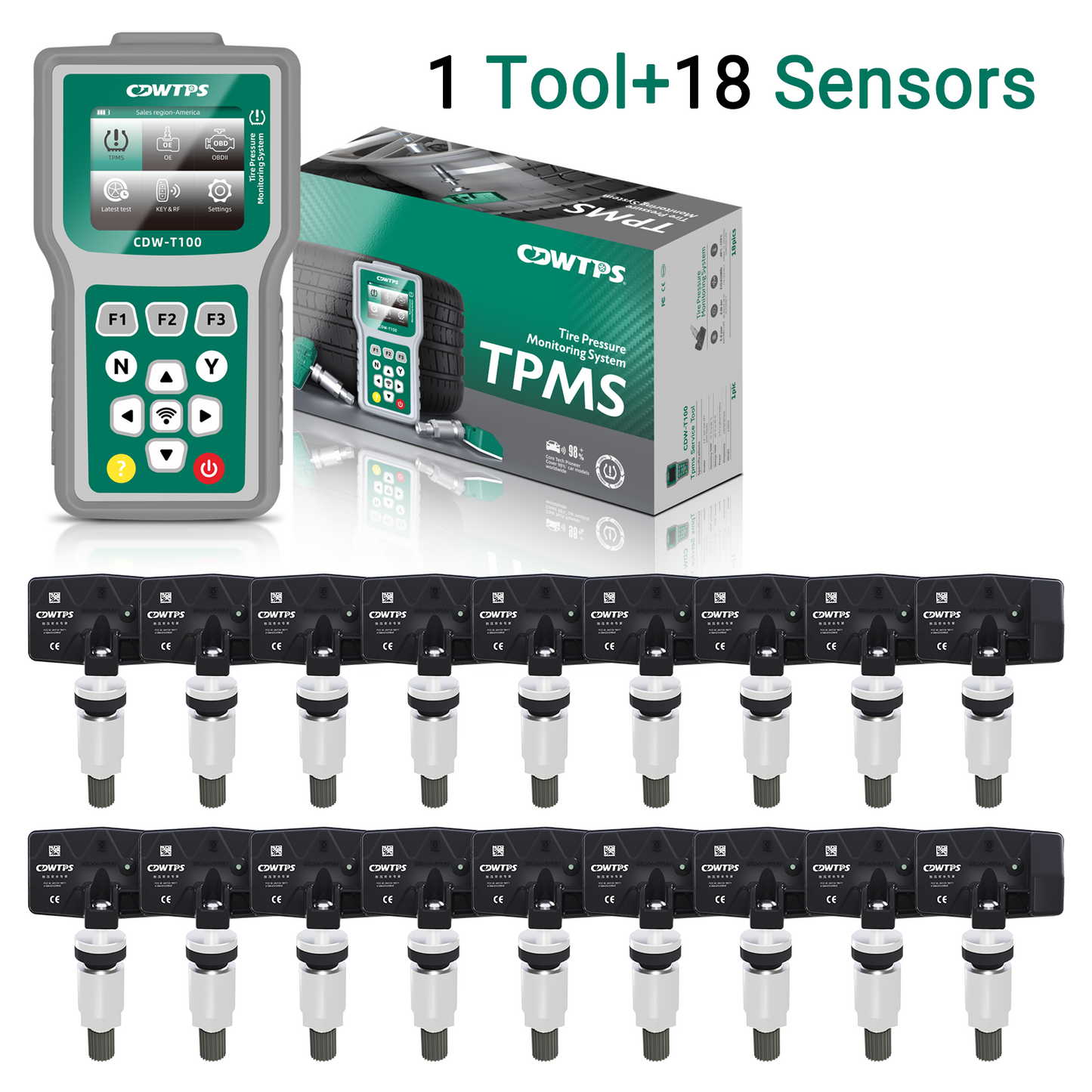 CDWTPS T100 TPMS tool, activation scan 315+433 sensors, TPMS programmi ...